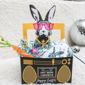 Hip Hop Hooray Easter Party Printables, Hip Hop Bunny, Easter, Boombox ...