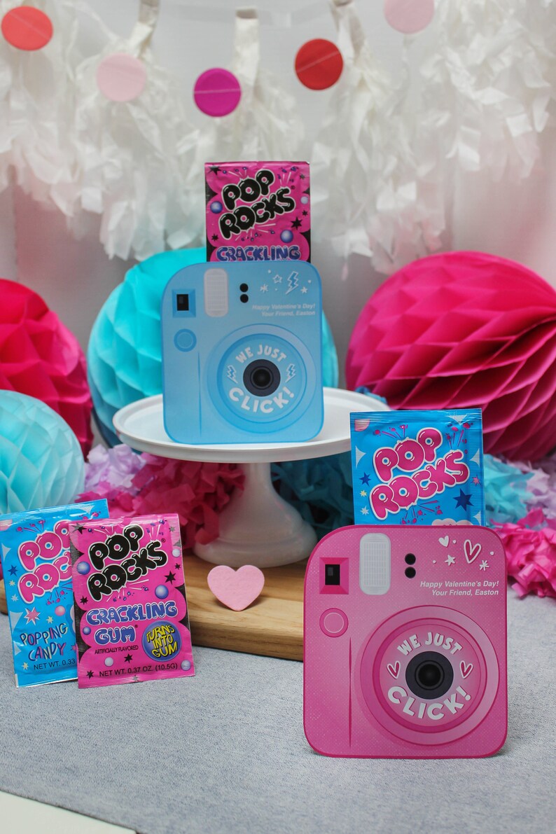 Instant Camera Valentines, Valentine Printable, Camera Valentine, Kids ...