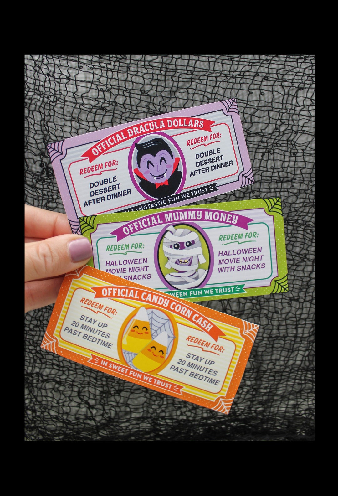 Halloween Play Money Printables, Halloween Coupons, Play Money Coupons ...