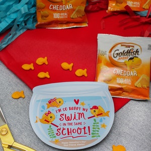School of Fish Valentine, Fish, Goldfish, Valentine Printable, Kids ...