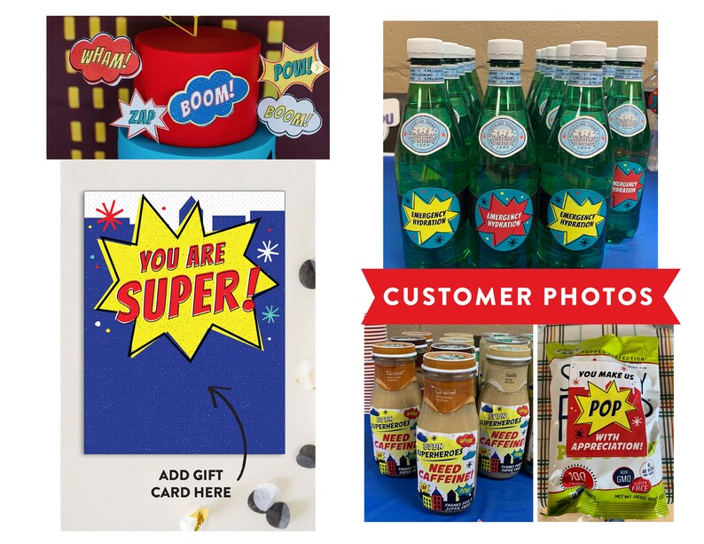 Teacher Appreciation Superhero Printable Pack, Superhero Teacher Gift ...