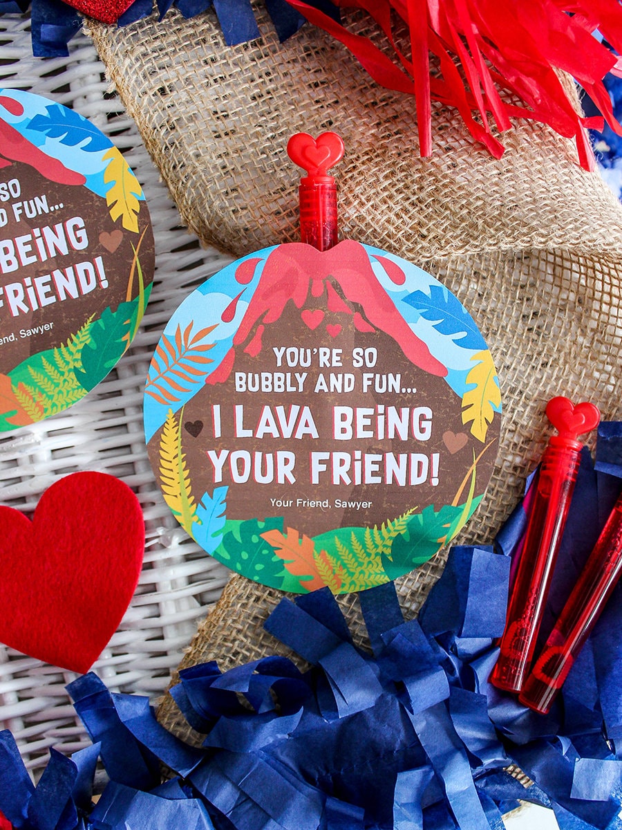 Volcano Bubble Blower Kids Valentine, Volcano Valentine, Lava Being ...