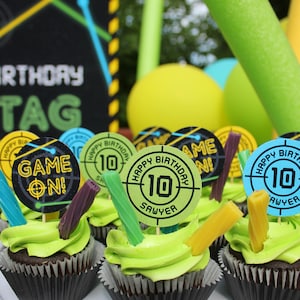 Laser Tag Party Decor Printables, Laser Tag Birthday Party, Kids ...