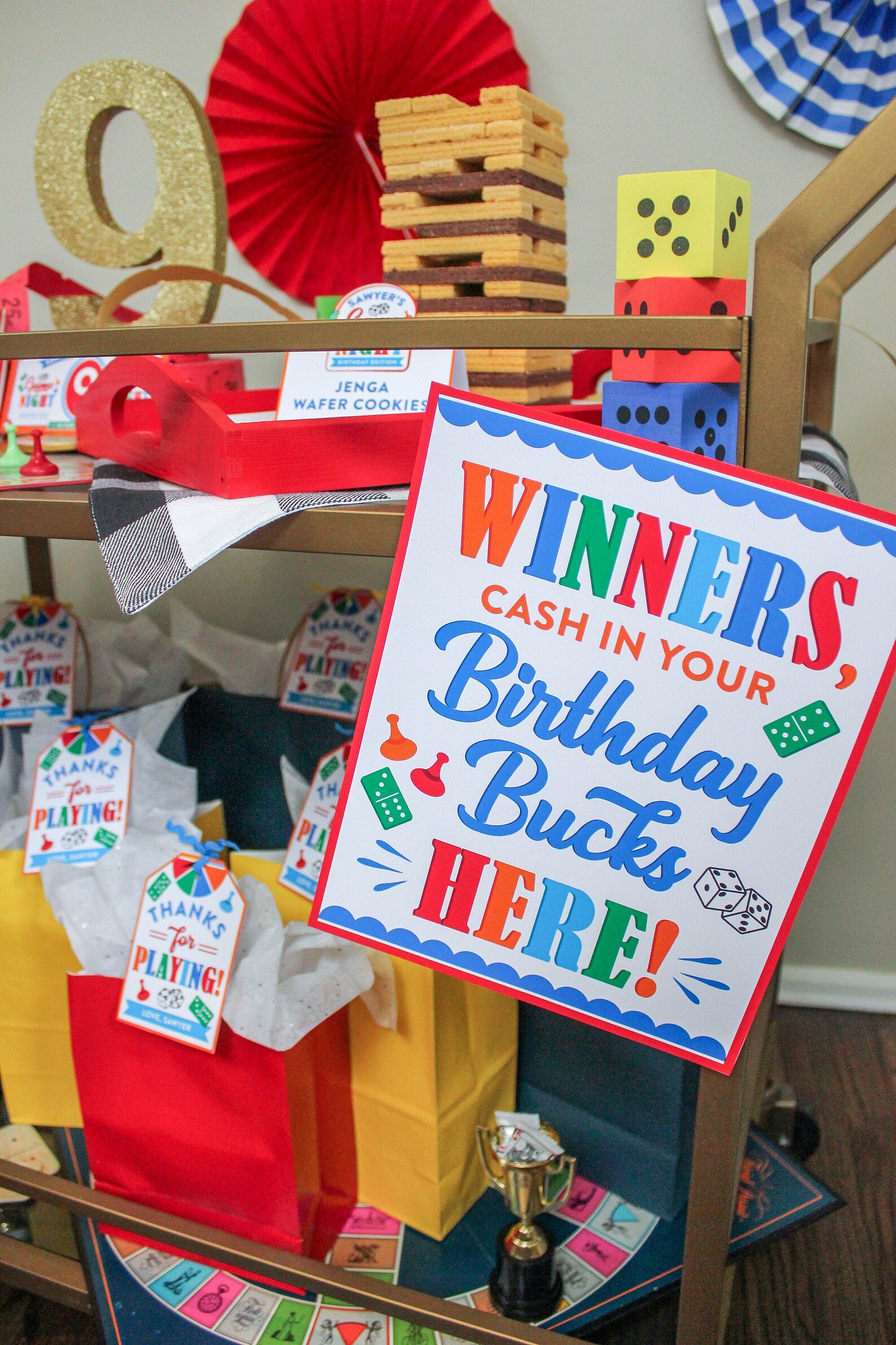 Game Night Birthday Bucks: Printable Party Decor (digital Download) - Etsy