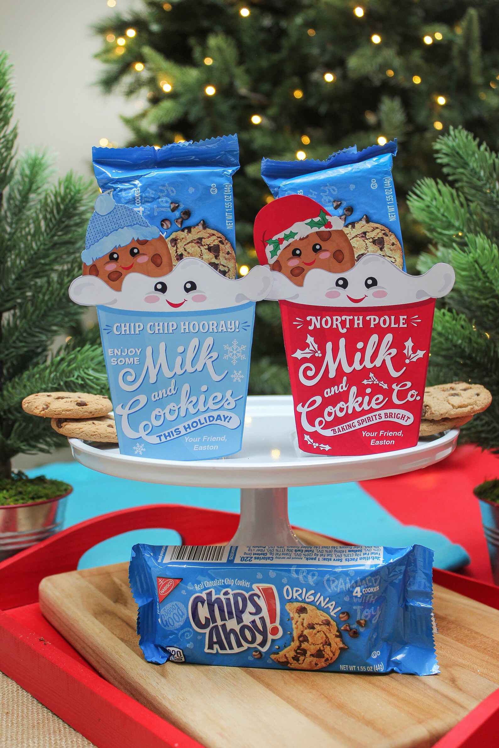 Milk and Cookies Christmas Printables - for Chips Ahoy Cookies, Holiday ...