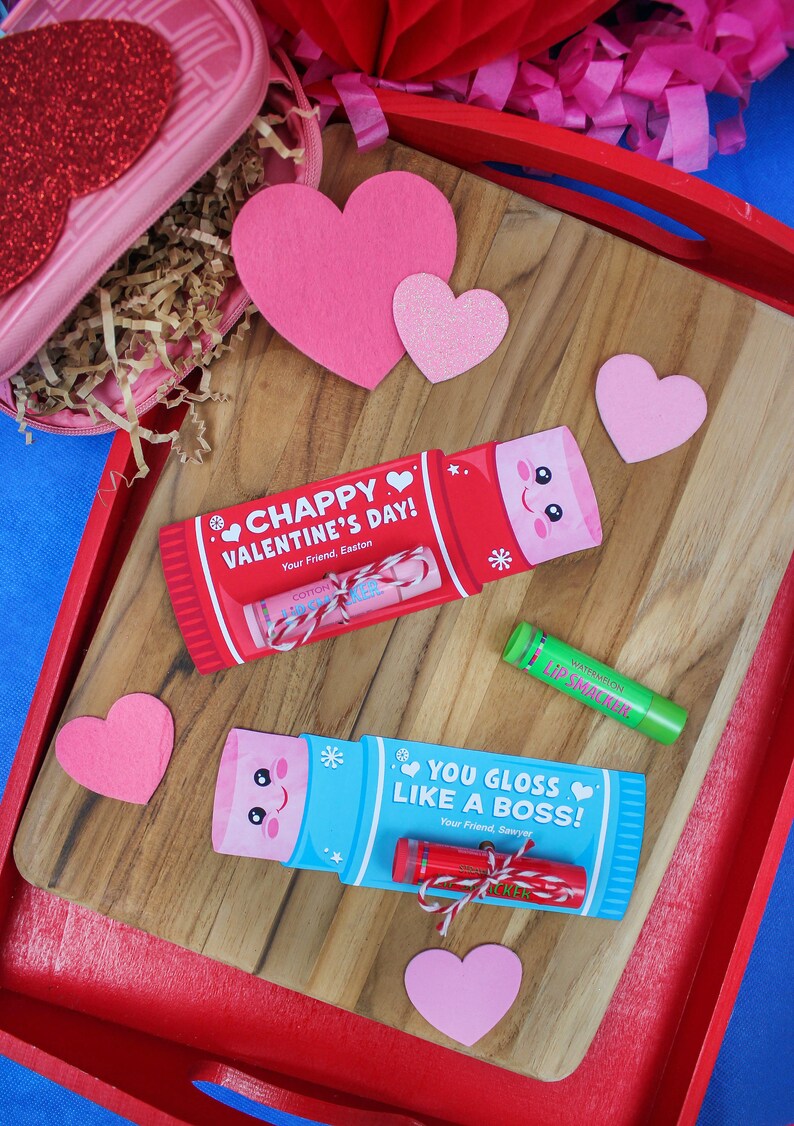 Chapstick Kids Valentine Printable Lip Gloss Valentine | Etsy