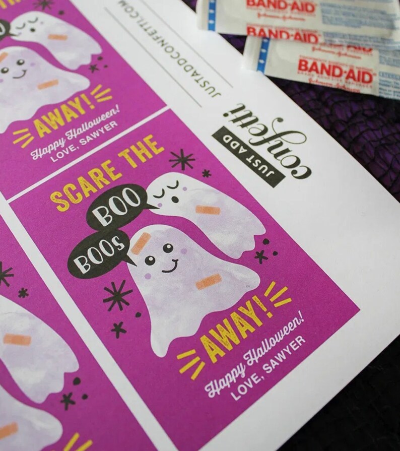 Scare the Boo Boos Away Halloween Printable Label for Box of | Etsy