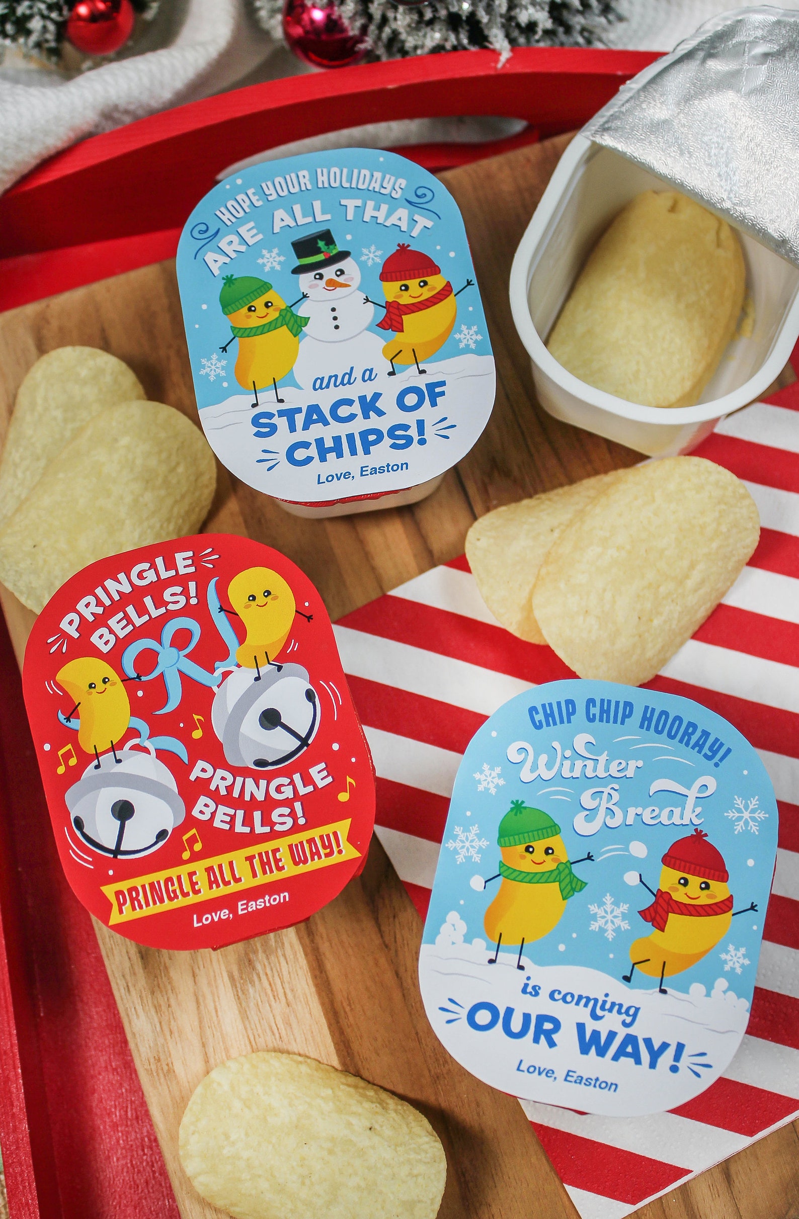 Chips Kids Christmas Printable for Pringles Snack Size - Etsy