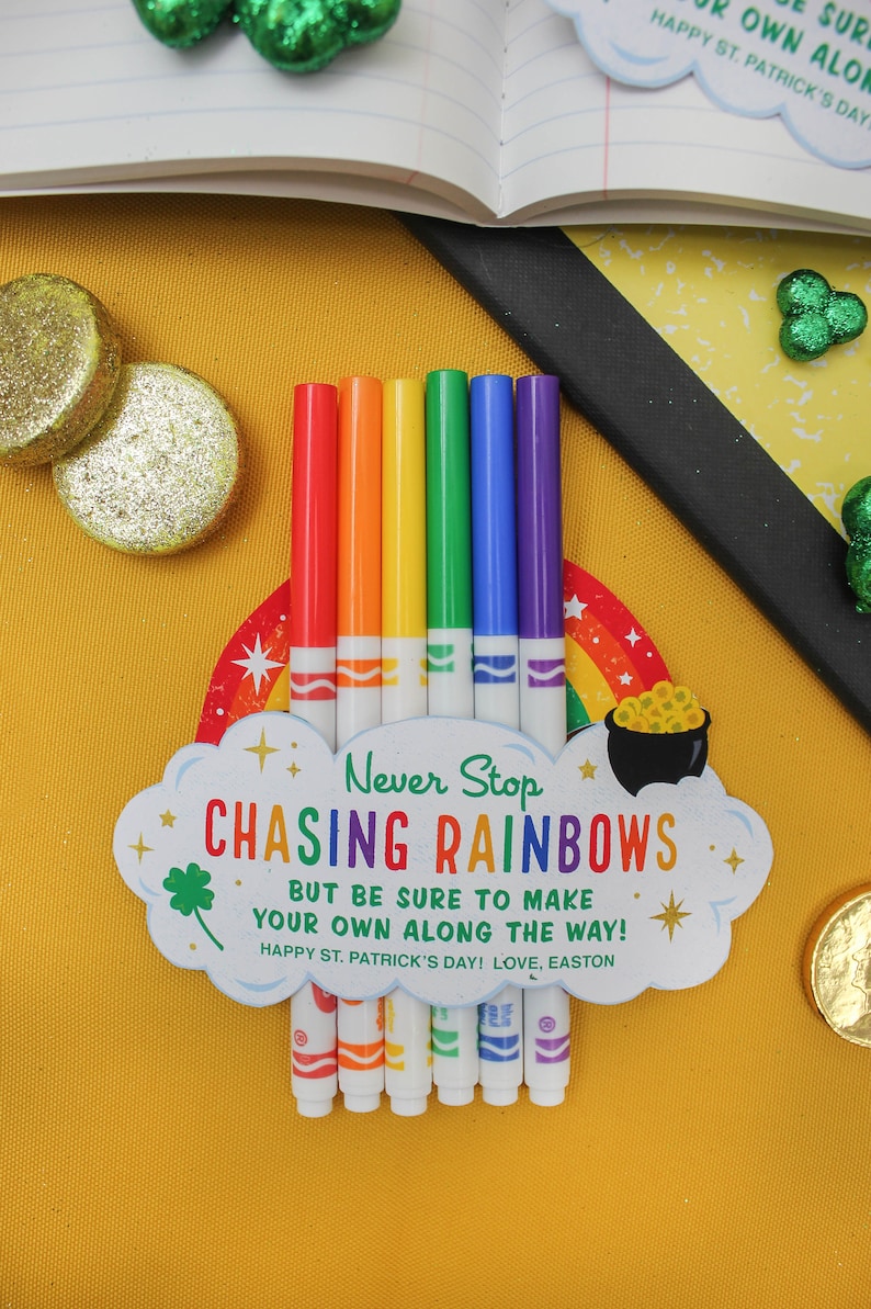 Never Stop Chasing Rainbows Art Supply St. Patrick's Day - Etsy