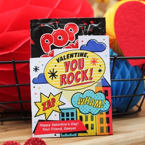 You Rock Valentine - Kids Valentine Printable, Candy Valentine, School ...