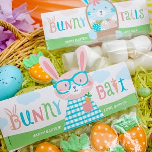 Bunny Bait Treat Bag Topper—personalizable Editable Pdf—perfect for ...