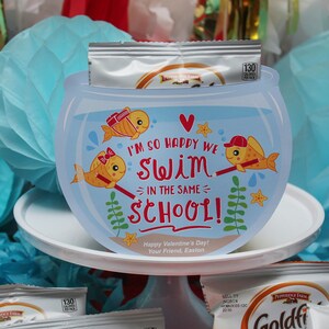 School of Fish Valentine, Fish, Goldfish, Valentine Printable, Kids ...