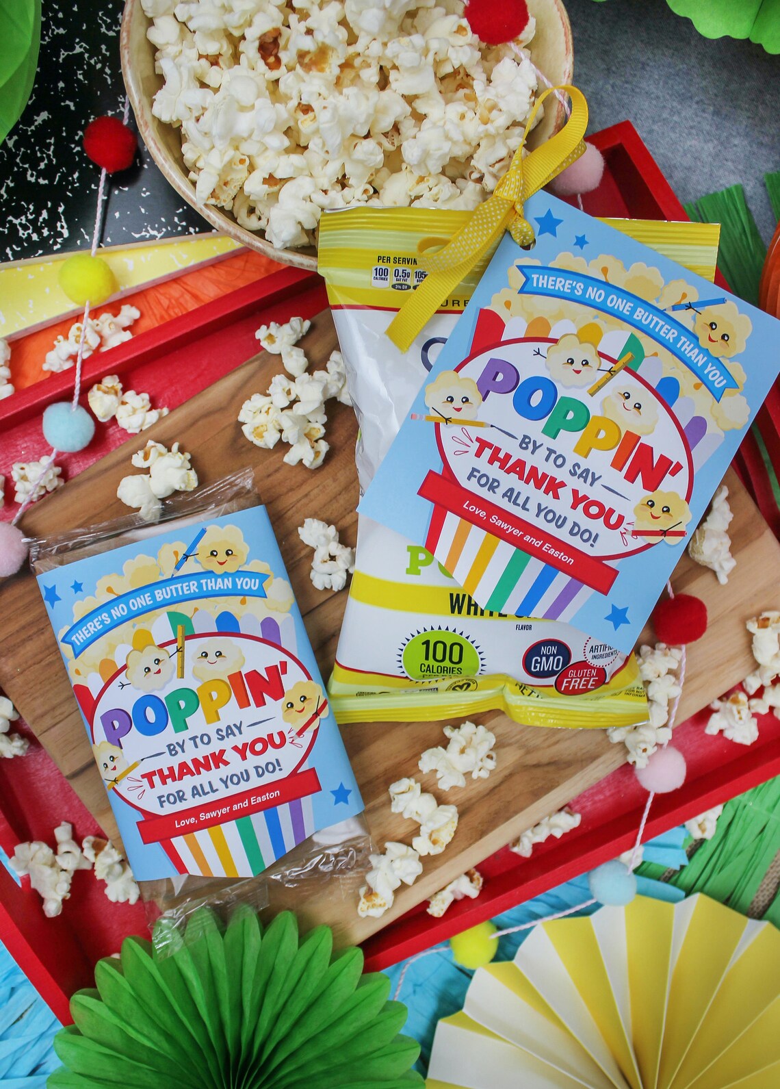 Popcorn Teacher Appreciation Printable Teacher Gift Popcorn - Etsy