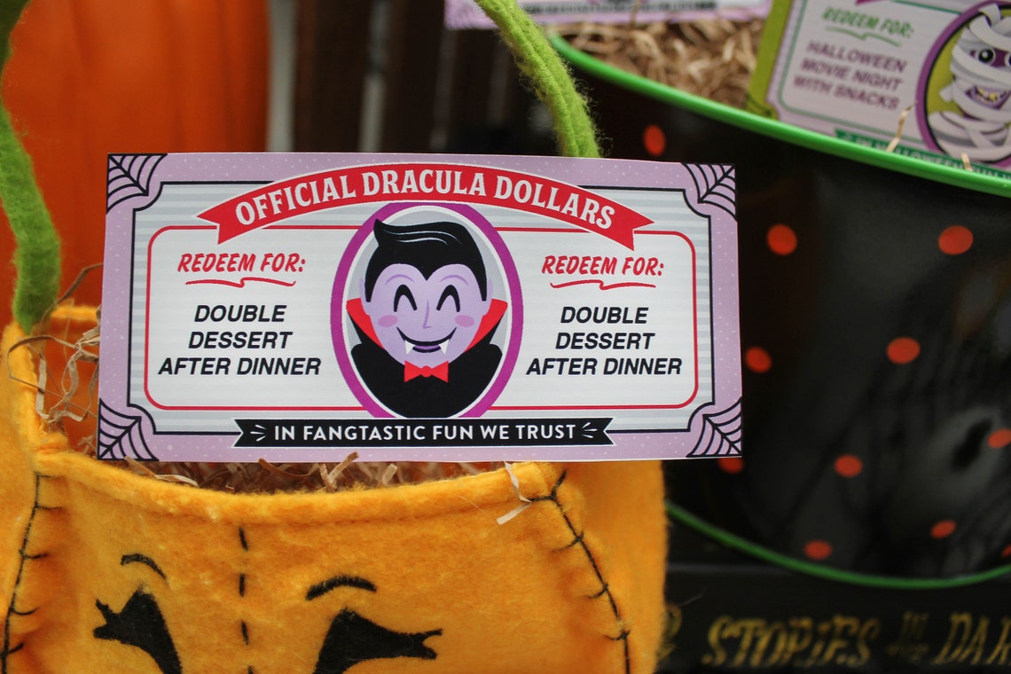 Halloween Play Money Printables Halloween Coupons Play Money - Etsy
