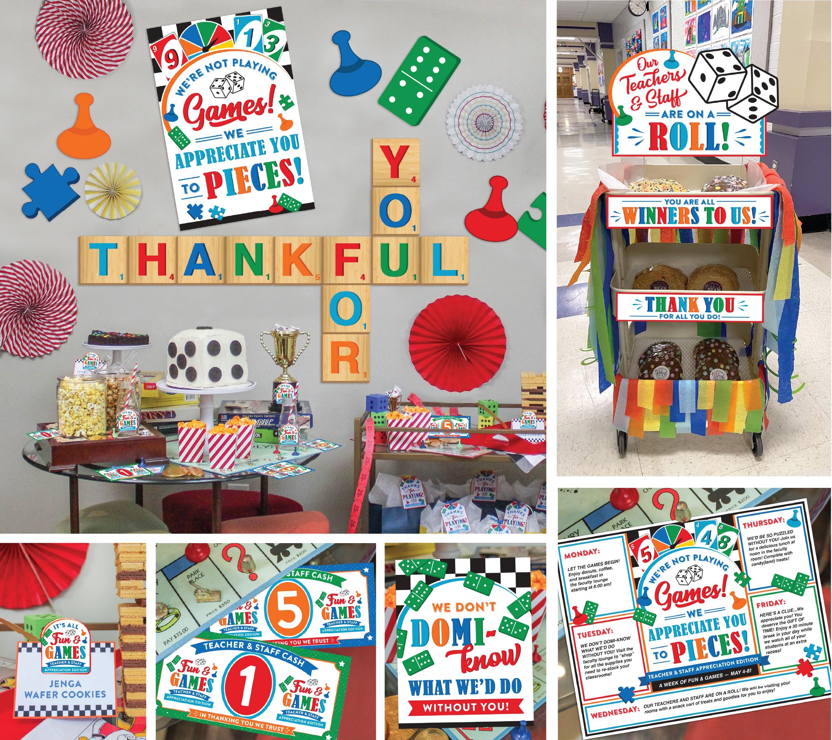 Game Theme Teacher Appreciation Week Printable Pack BUNDLE, Teacher and ...