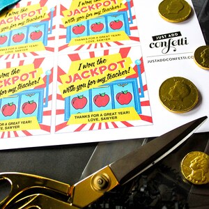 Jackpot Teacher Appreciation Printable Tag, Teacher Gift, End of the ...