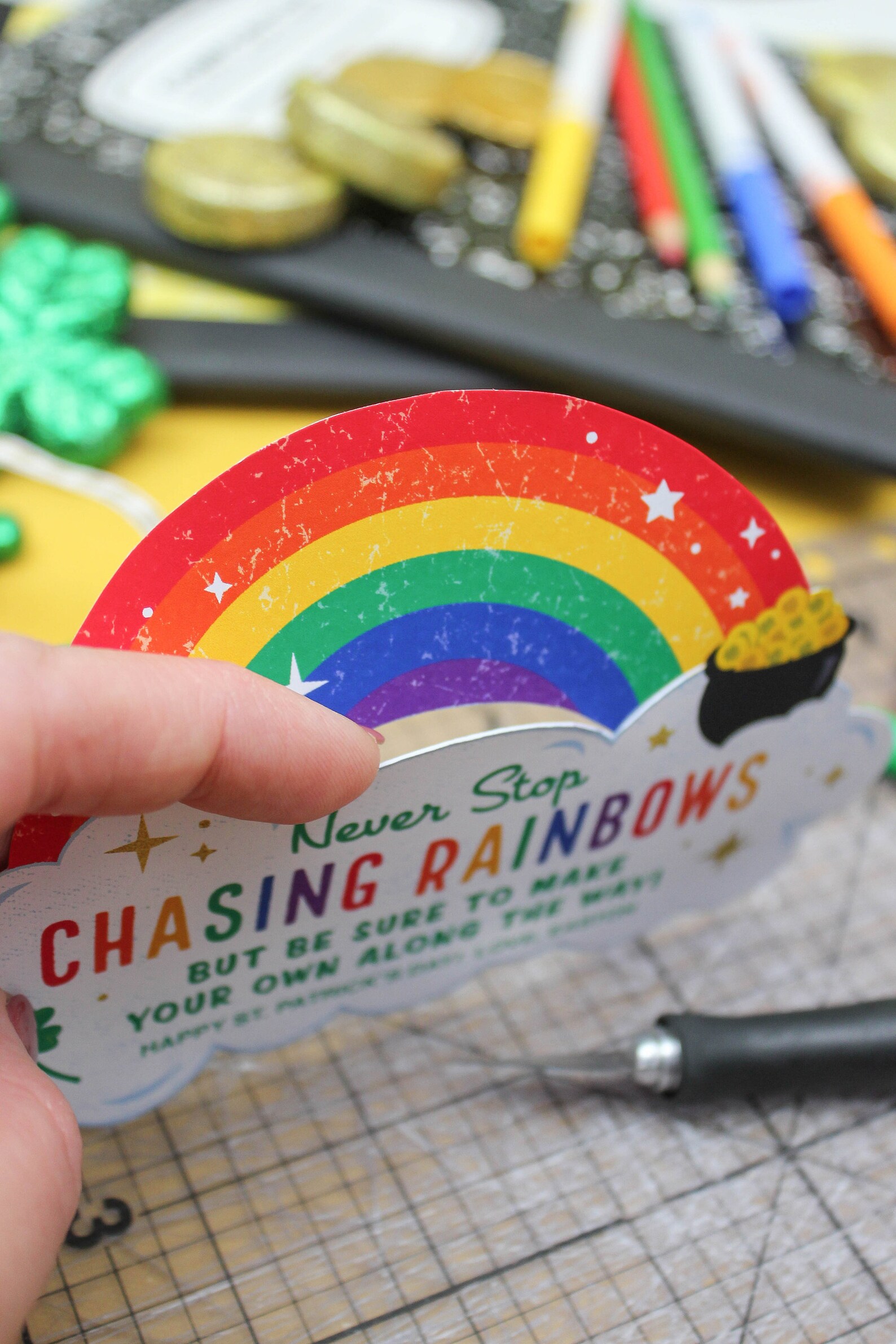 Never Stop Chasing Rainbows Art Supply St. Patrick's Day - Etsy