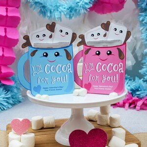 Hot Cocoa Kids Valentine Printable, Hot Chocolate Valentine Gift ...