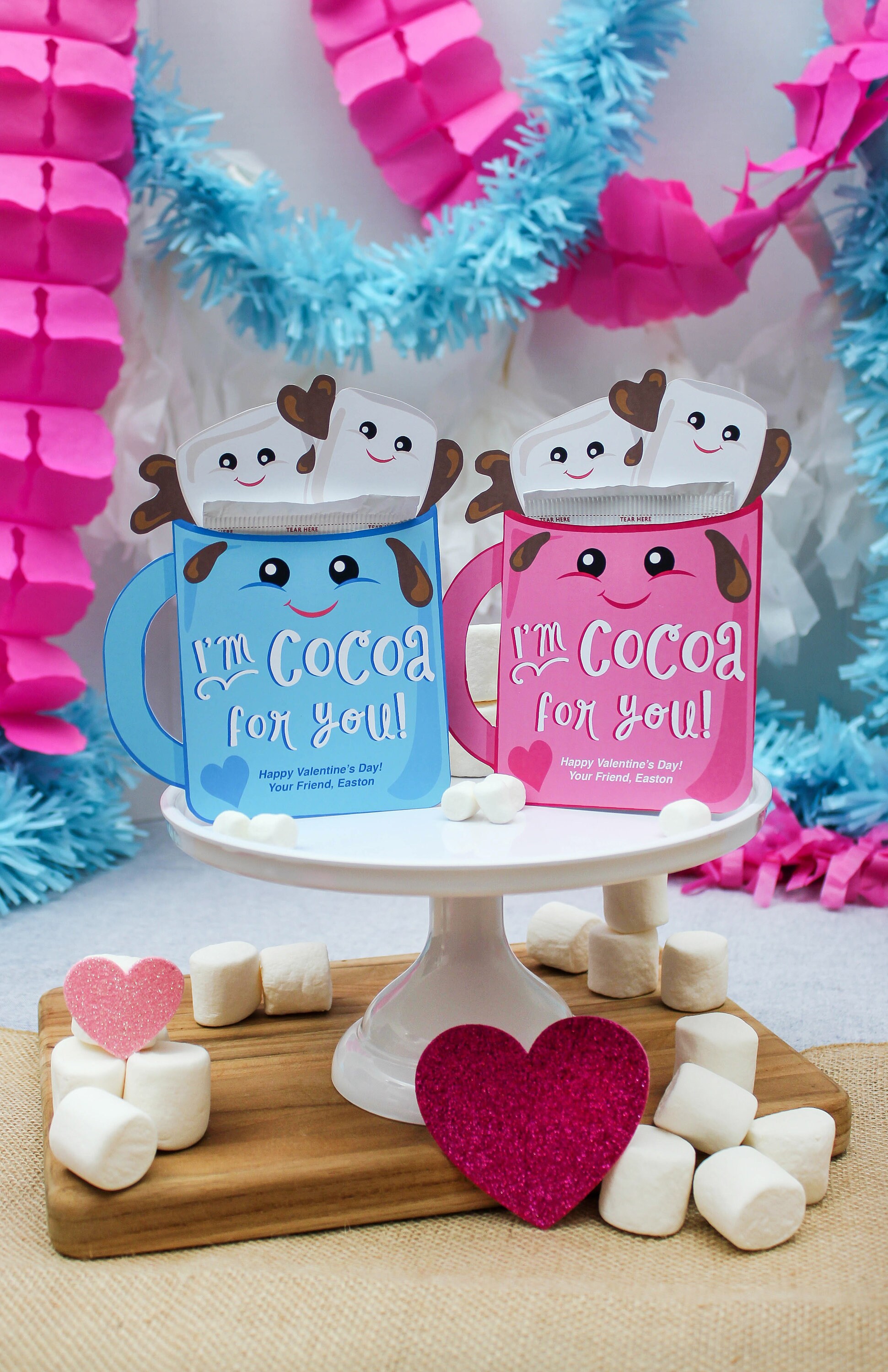Hot Cocoa Kids Valentine Printable, Hot Chocolate Valentine Gift ...