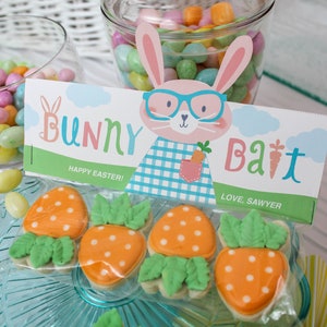 Bunny Bait Treat Bag Topper—personalizable Editable Pdf—perfect for ...