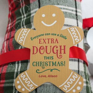 Extra Dough Christmas Gift Tag Printable to Be Paired With a Gift Card ...