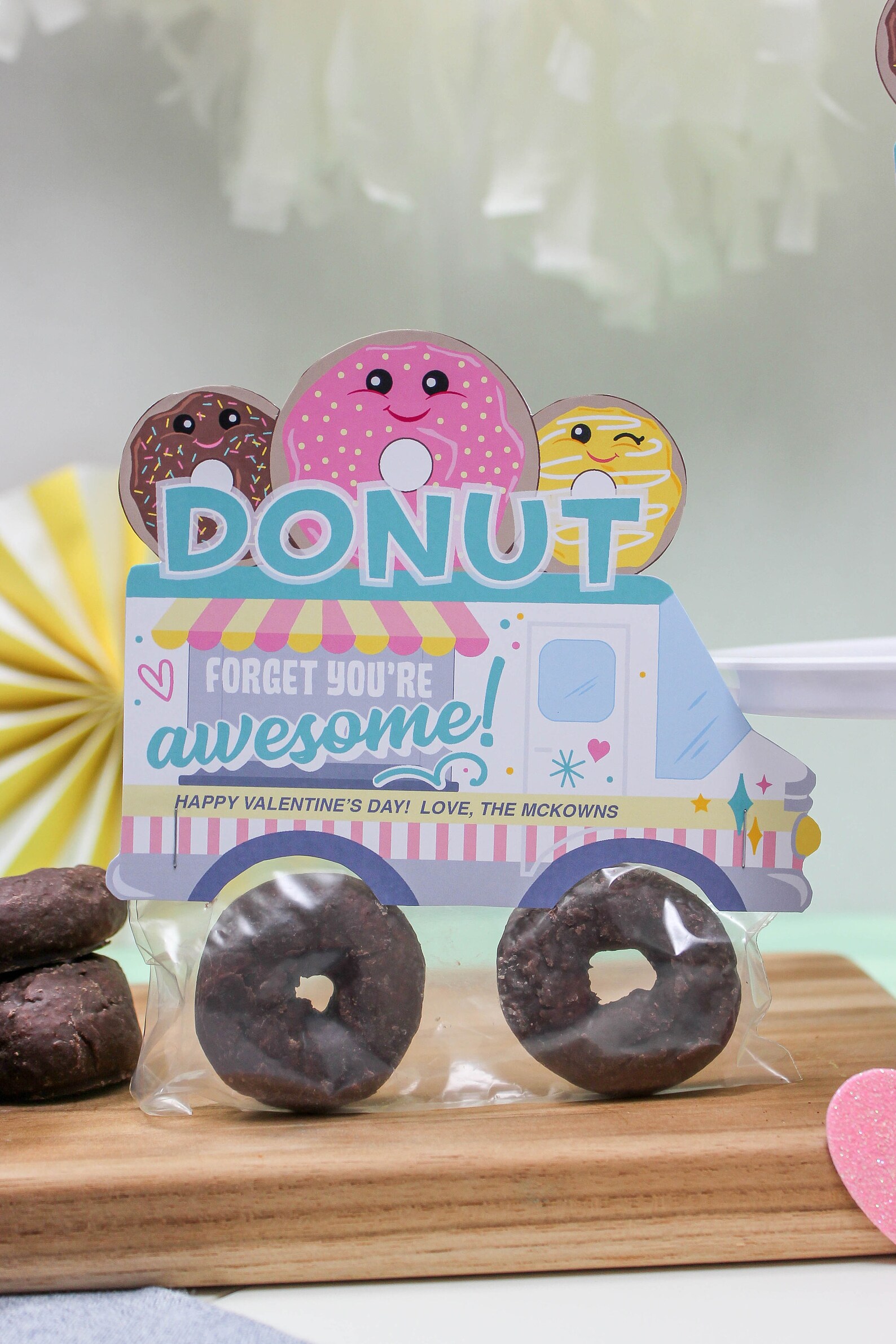 Donut Truck Valentine Printables Kids Valentine Donut - Etsy