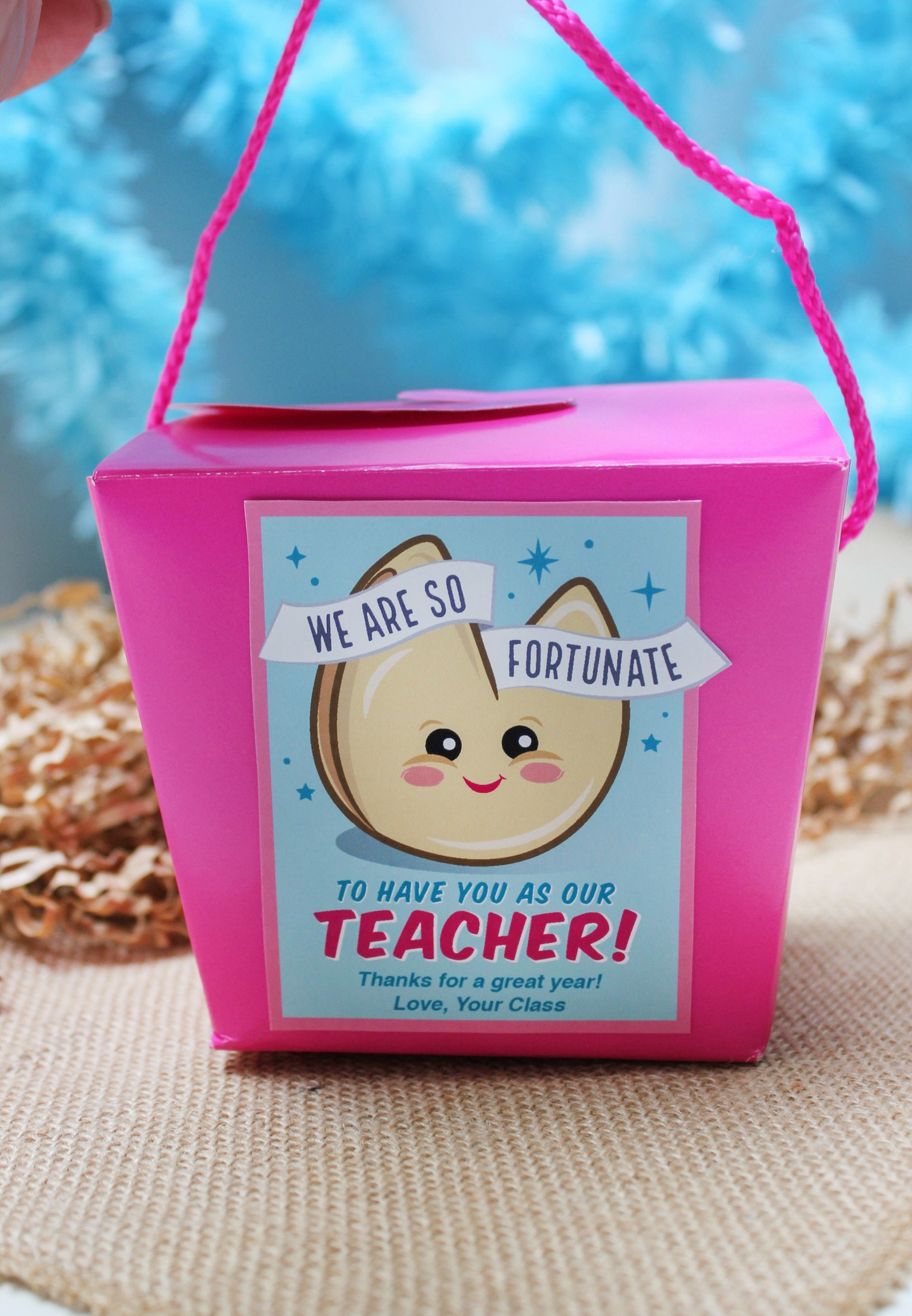Fortune Cookie Teacher Gift Tag Fortunate Gift Tag Teacher - Etsy