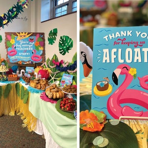 Teacher Appreciation Tropical Printable Pack, Beach Hawaiian Teacher ...