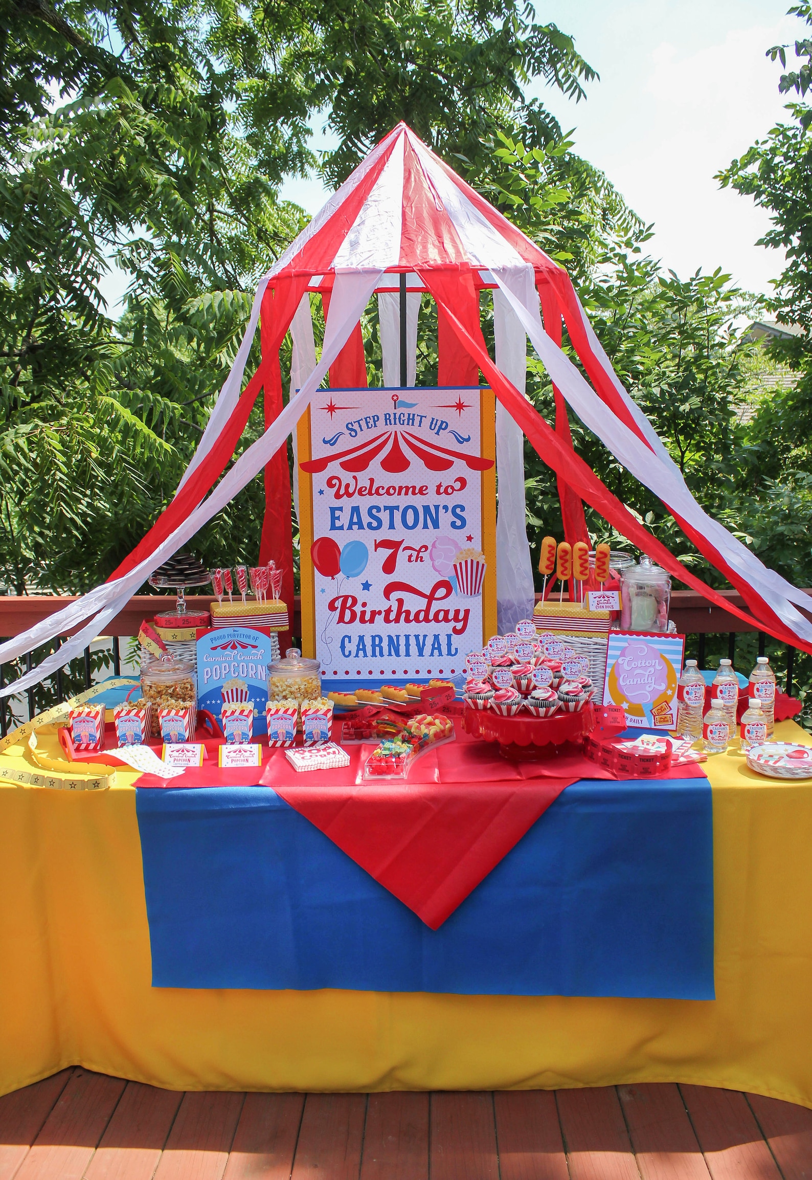 Carnival Birthday Party Backdrop Printable Carnival Kids - Etsy