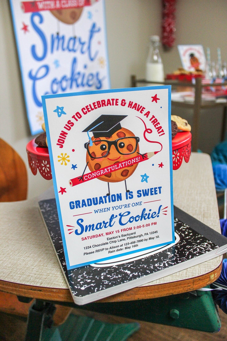 Smart Cookie Graduation Party Invitation EDITABLE PDF - Etsy
