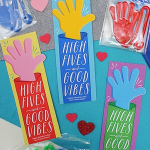 High Five Valentine, Sticky Hand Valentine, Valentine Printable, Kids ...