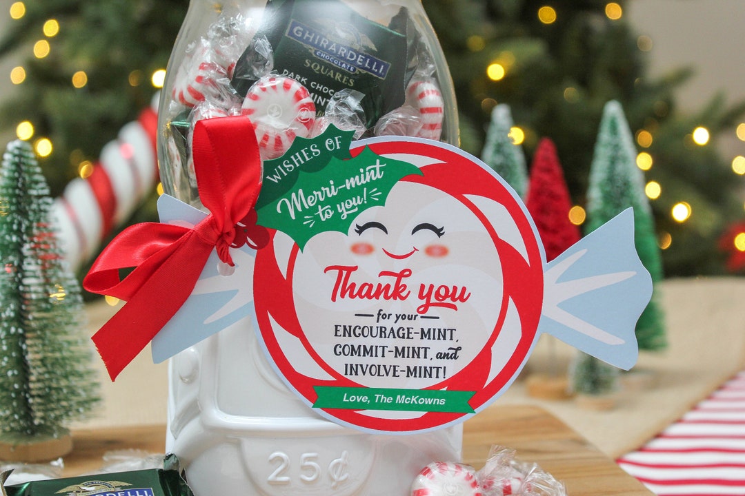 Mint Christmas Gift Tag, Teacher Gift Tag, Teacher Appreciation ...