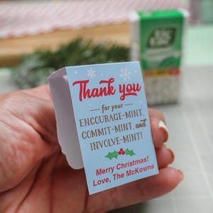 Mint Christmas Gift Tags, Teacher Gift Tags, Teacher Appreciation ...