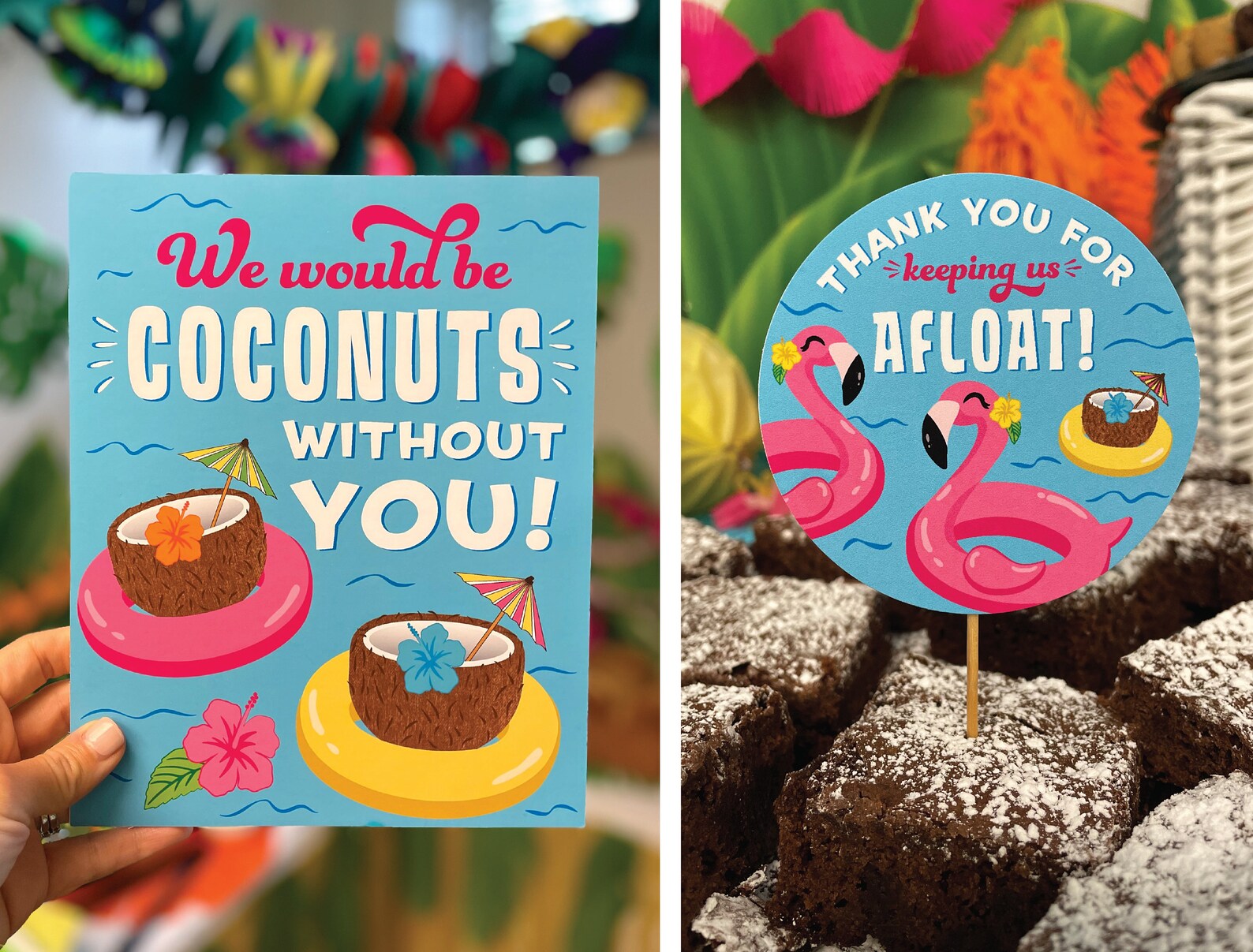 Teacher Appreciation Tropical Printable Pack, Beach Hawaiian Teacher ...