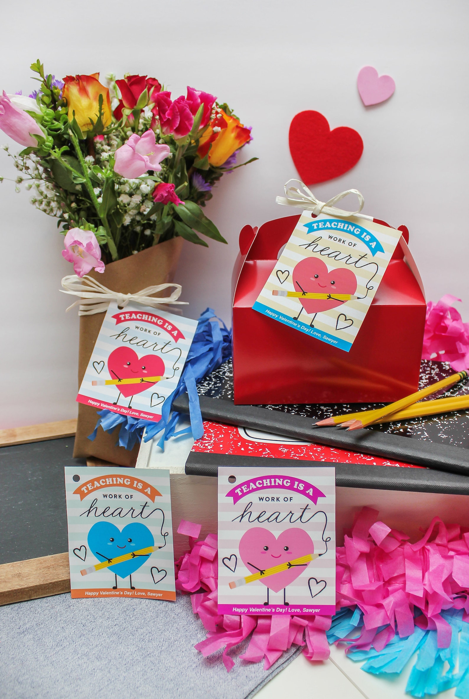 Teaching is a Work of Heart Printable Gift Tag Teacher Gift - Etsy