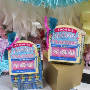 Lottery Ticket Teacher Gift Printable, Scratch off Lottery Ticket Gift ...