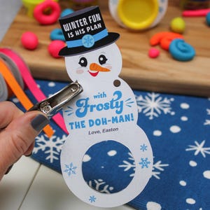 Play Dough Snowman Gift Printable, Christmas Gift for Kids, School Gift ...