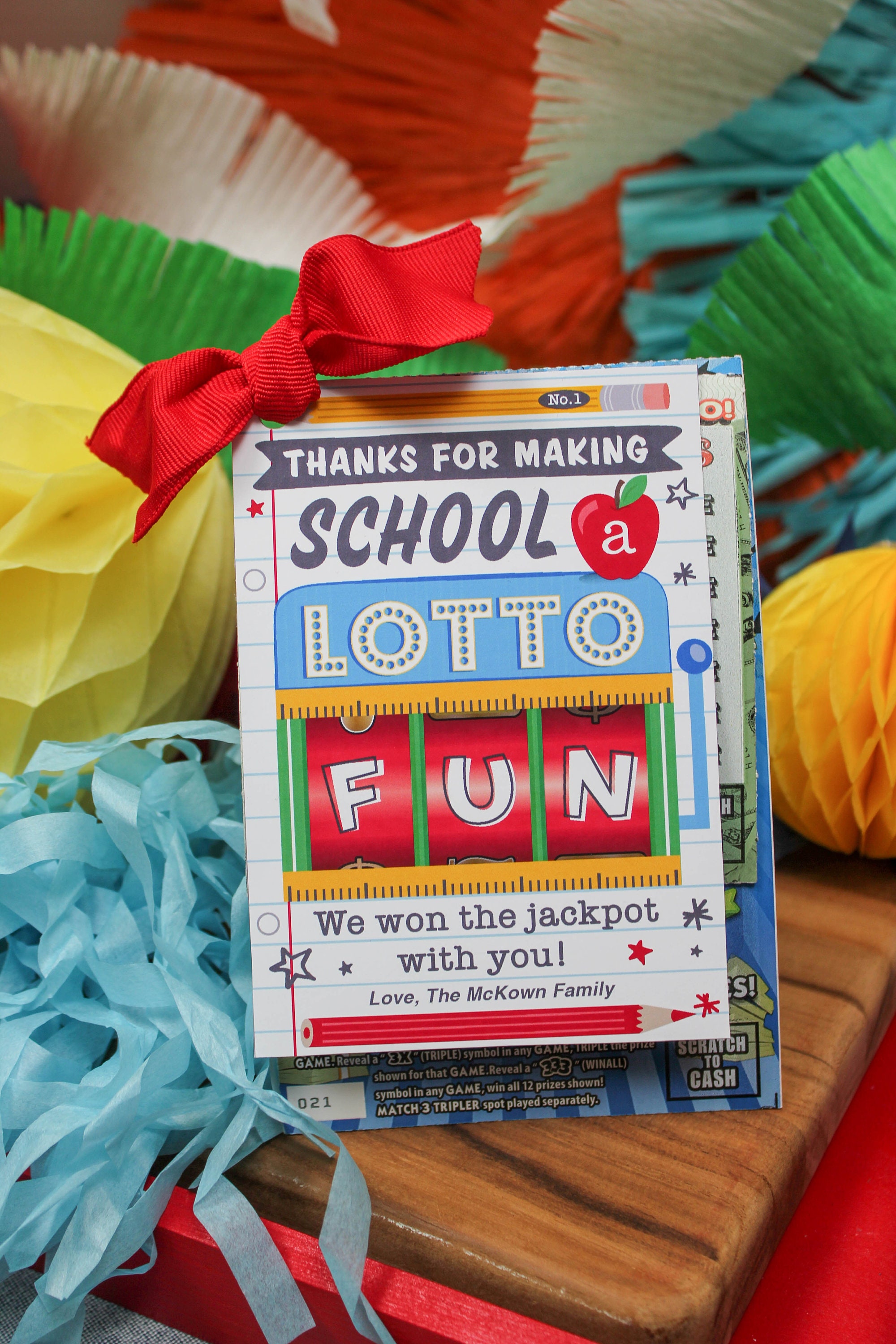Lottery Ticket Teacher Gift Printable, Scratch off Lottery Ticket Gift ...