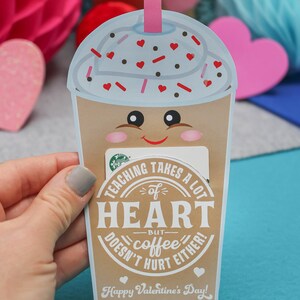 Teacher Coffee Valentine, Teacher Gift, Teacher Valentine, Gift Card ...