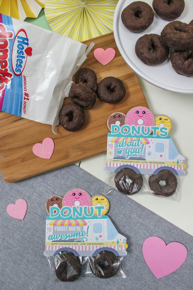 Donut Truck Valentine Printables Kids Valentine Donut - Etsy