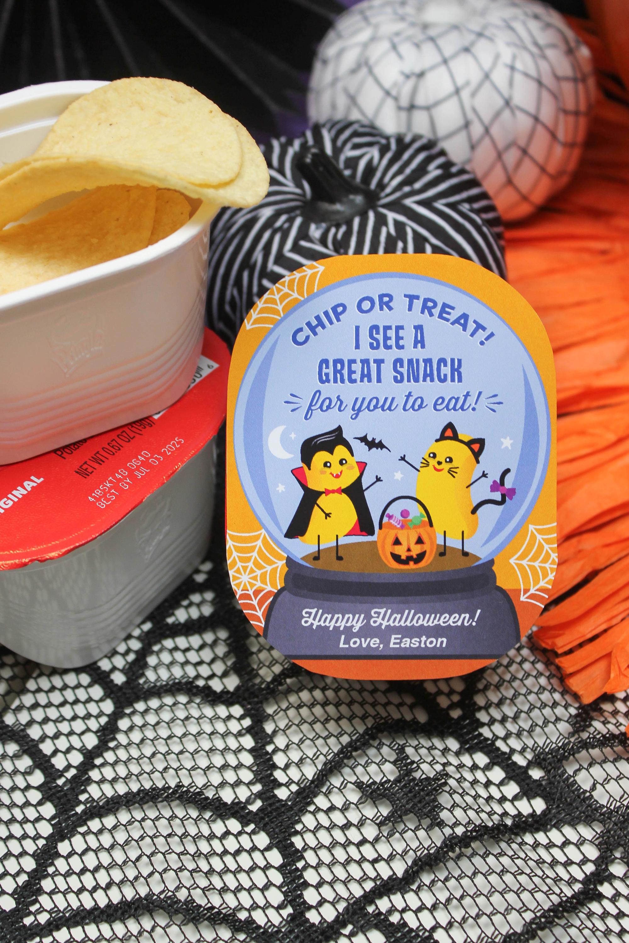 Editable Halloween Chip Bag Label Printables: Kids School Gift (PDF) - Etsy