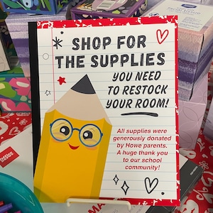 School Supplies Restock Printable Signs, Teacher Appreciation, PTO, PTA ...