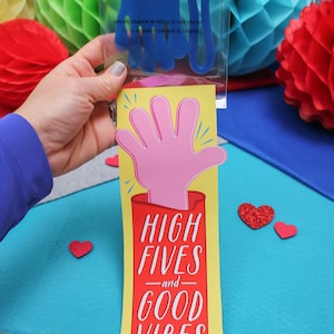 High Five Valentine, Sticky Hand Valentine, Valentine Printable, Kids ...