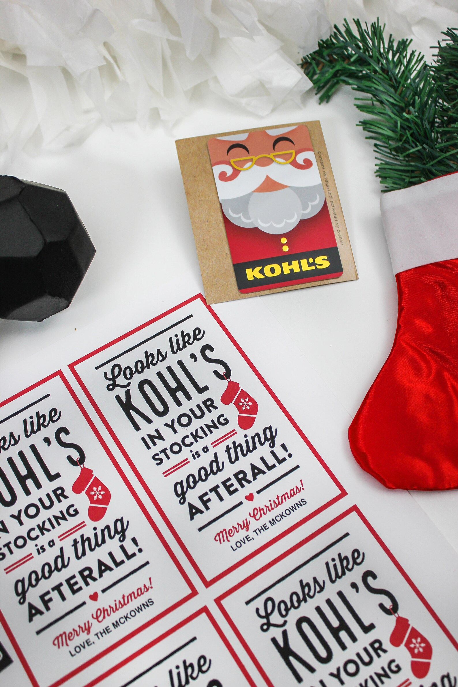 Kohl's Christmas Gift Card Tag Printable, Gift Tag, Kohl's in Your ...