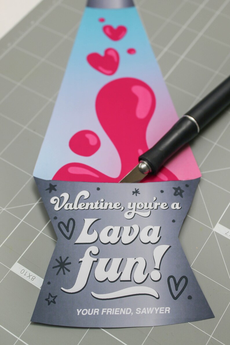 Lava Lamp Valentine Printable Kids Valentine Classroom - Etsy