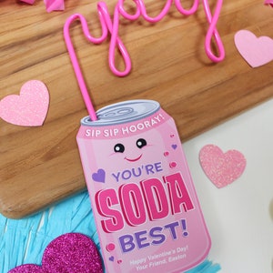 Soda Kids Valentine, Crazy Straw Kids Valentine, Kids Valentine, School ...