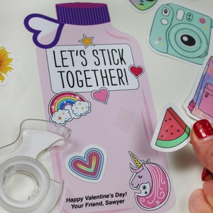 Water Bottle Sticker Kids Valentine Printable - Kids Valentine, School ...