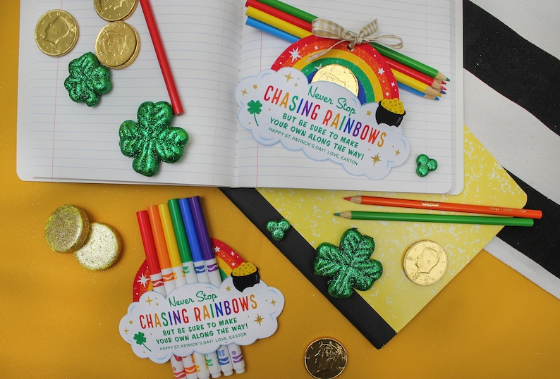 Never Stop Chasing Rainbows Art Supply St. Patrick's Day - Etsy