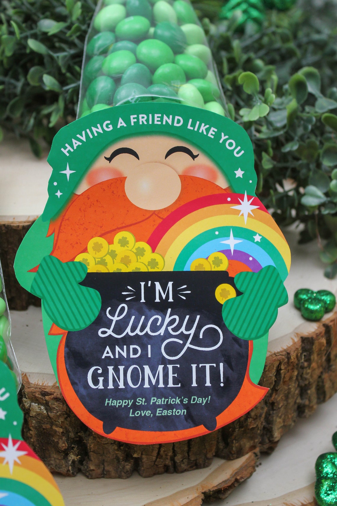 St. Patrick's Day Gnome Printables Gnome Treat Bag St. - Etsy