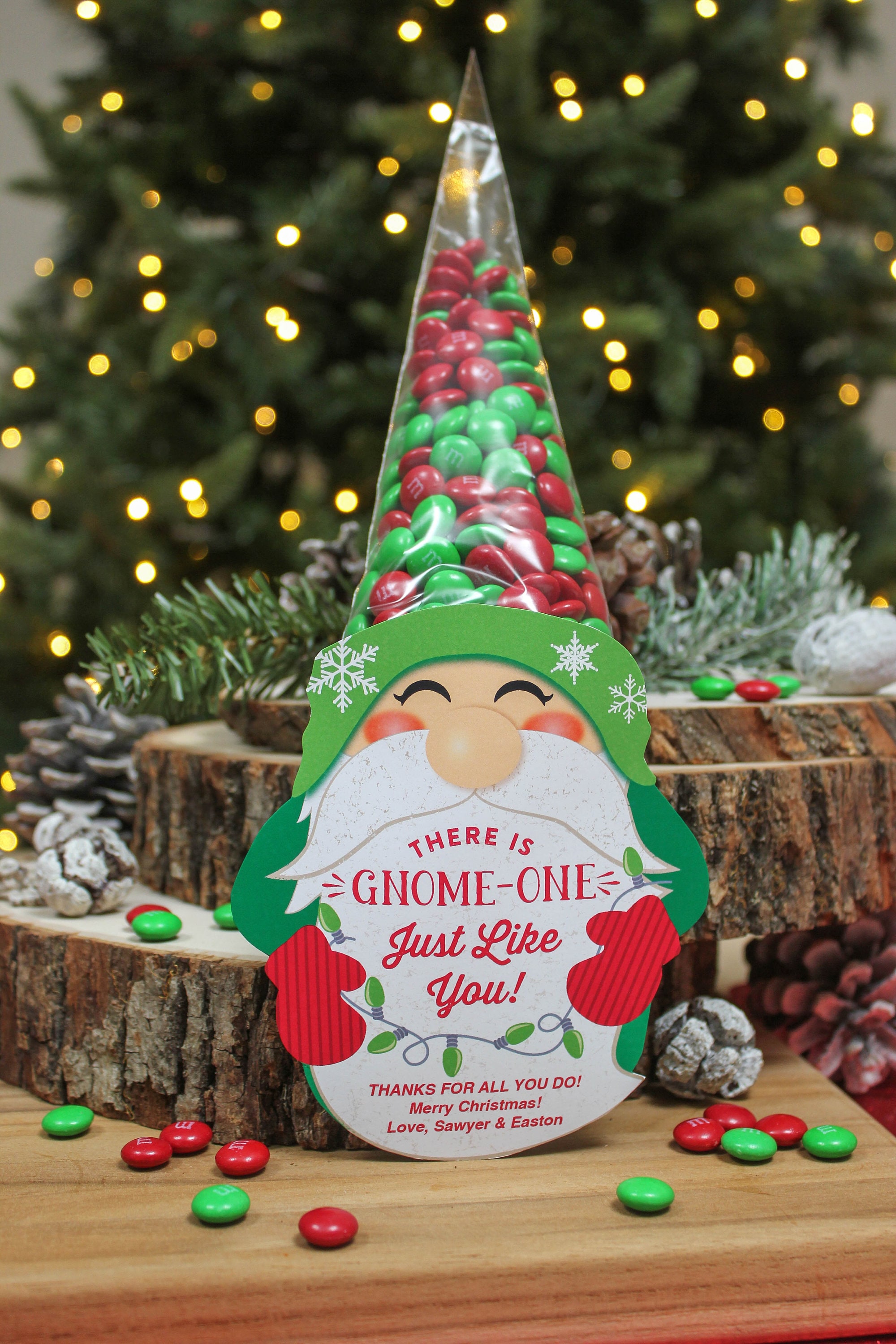 Christmas Gnome Printable Gnome Treat Bag Christmas - Etsy